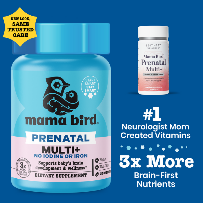 Iodine and Iron Free Prenatal Multivitamin for Brain Development